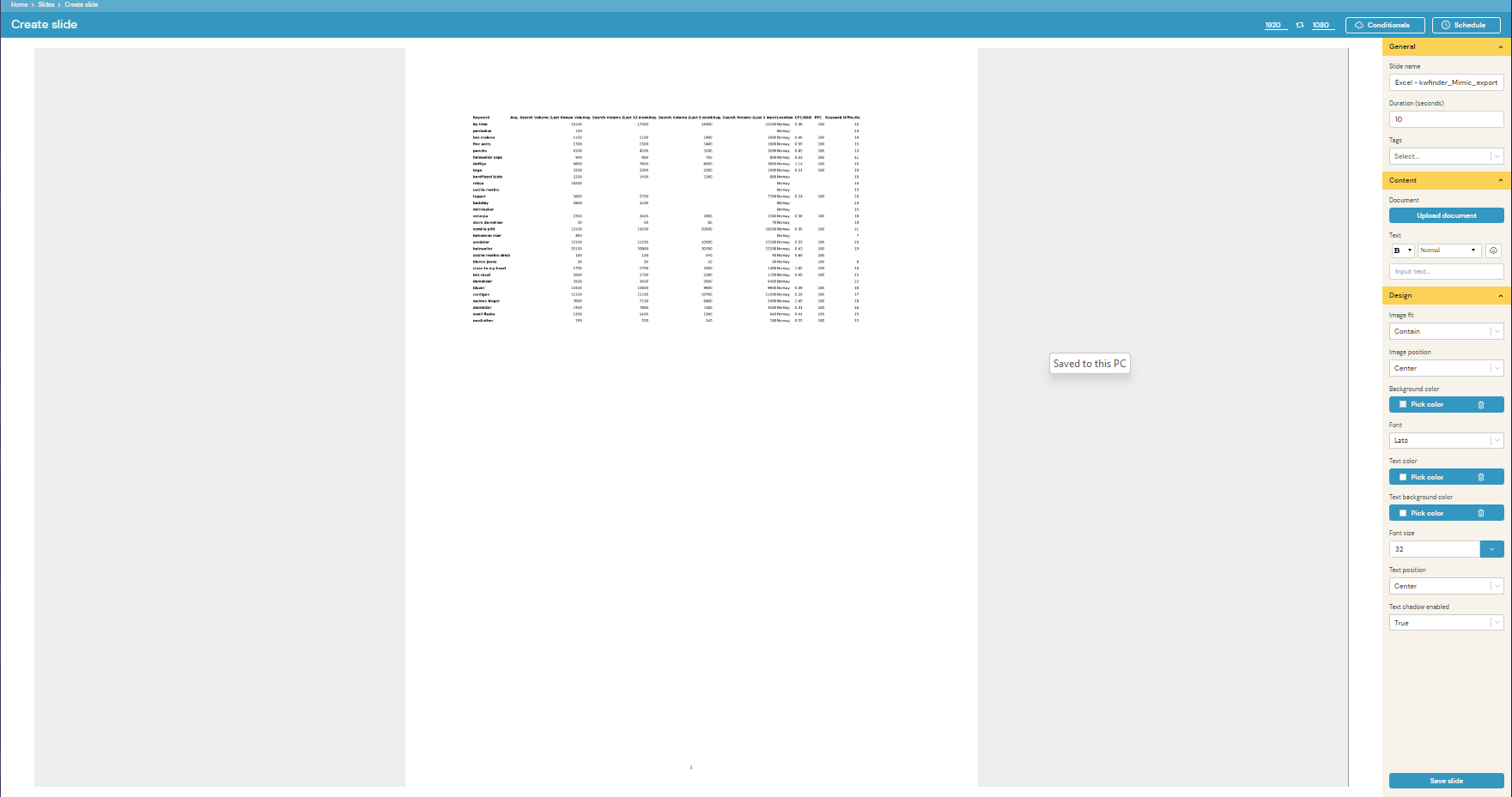 Microsoft Excel - SocialScreen